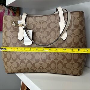 Coach | Bags | Coach Brown Monogram Tote Bag | Poshmark